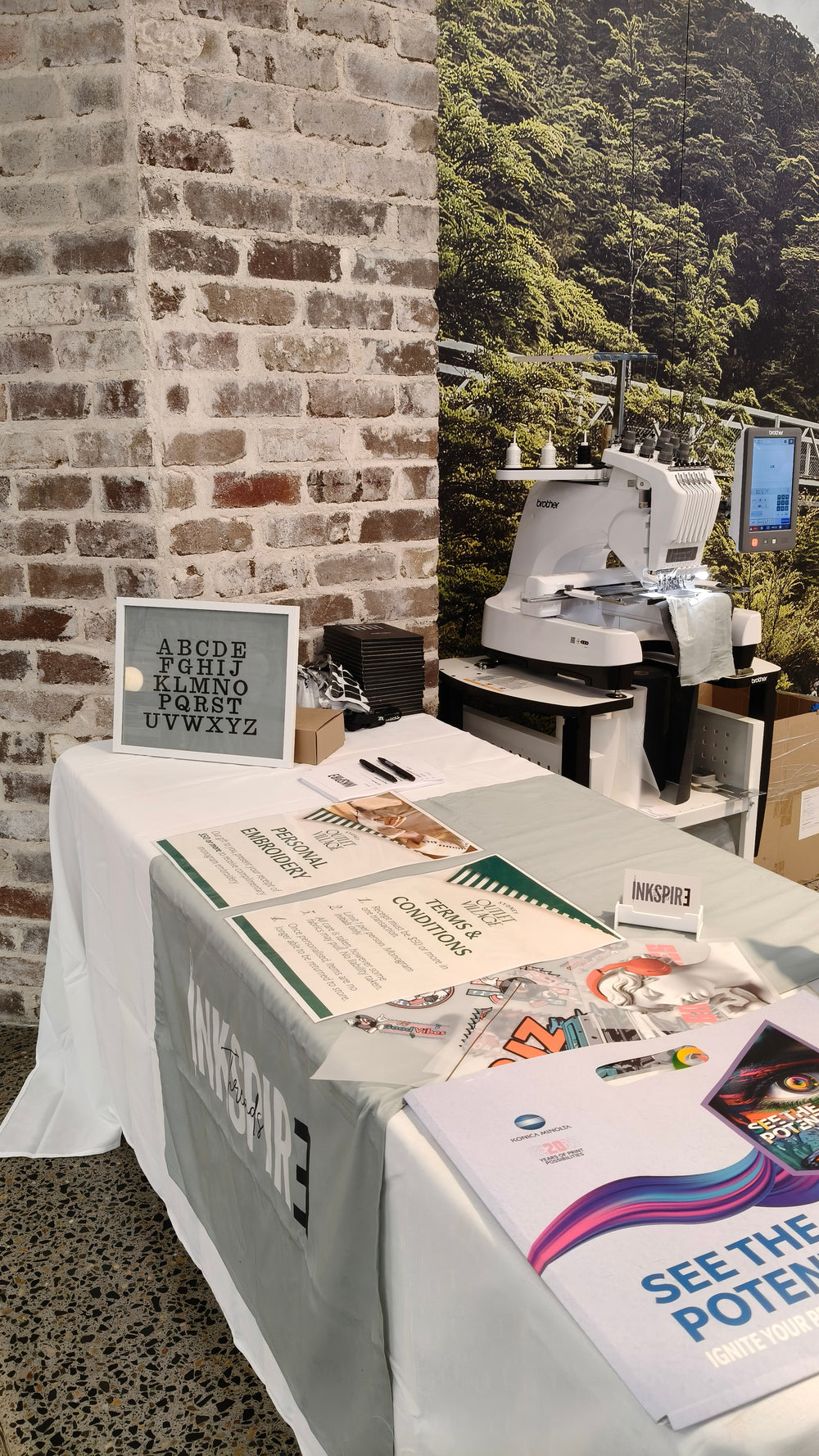Live embroidery In-store activations Sydney / Inkspire Threads
